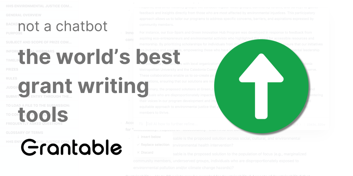 Grantable: The world's best grant writing tools